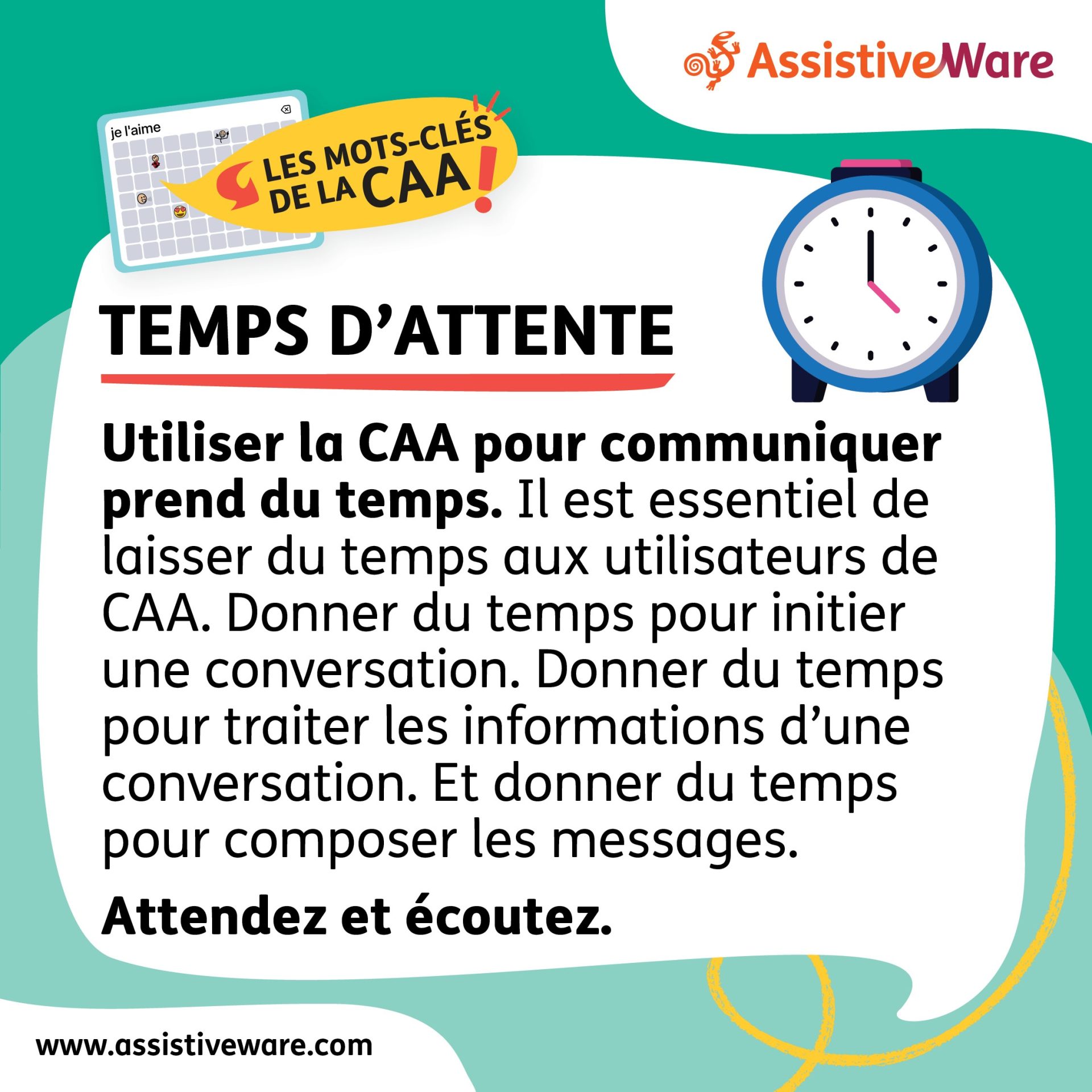Aide de la CAA : Phrases courantes et mots-clés - AssistiveWare