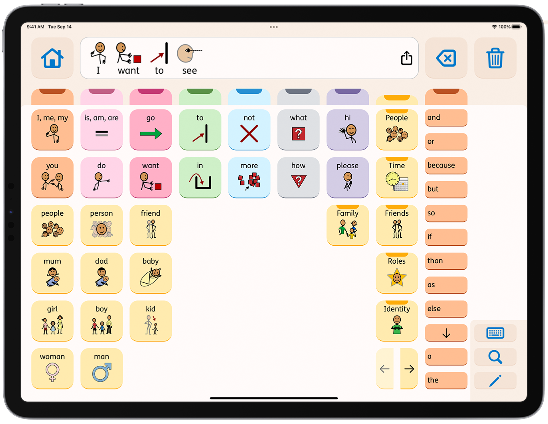 How are fringe words organized in Proloquo? - AssistiveWare