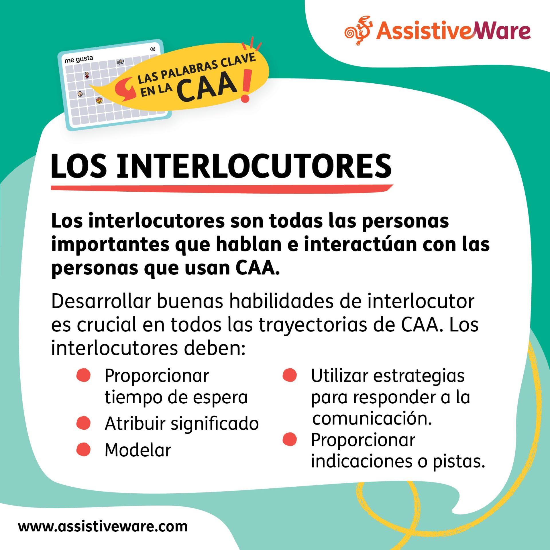 Ayuda sobre CAA: Frases comunes y palabras clave - AssistiveWare
