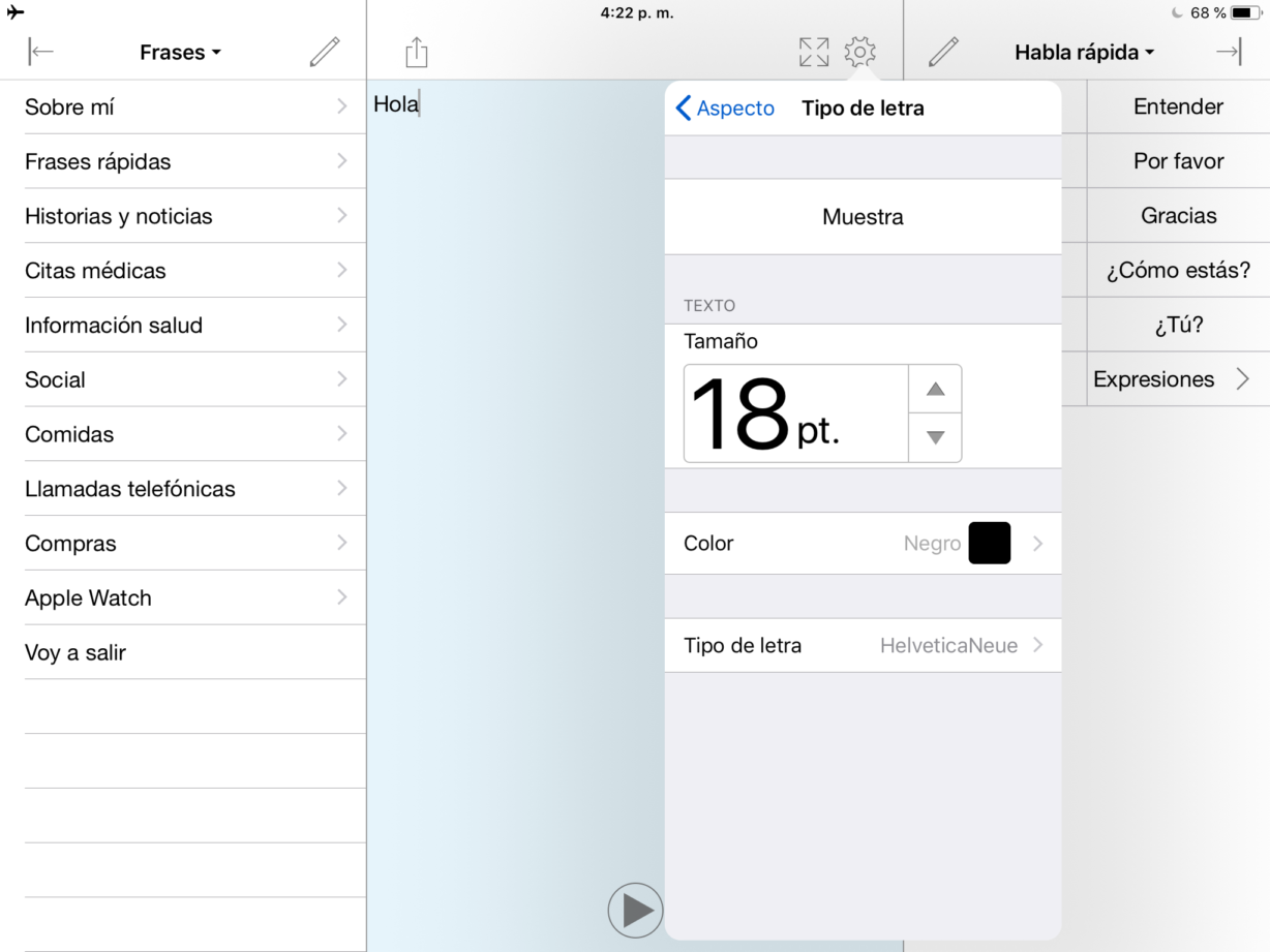 Cambia el aspecto del Panel de texto y de los Bloques rápidos ...