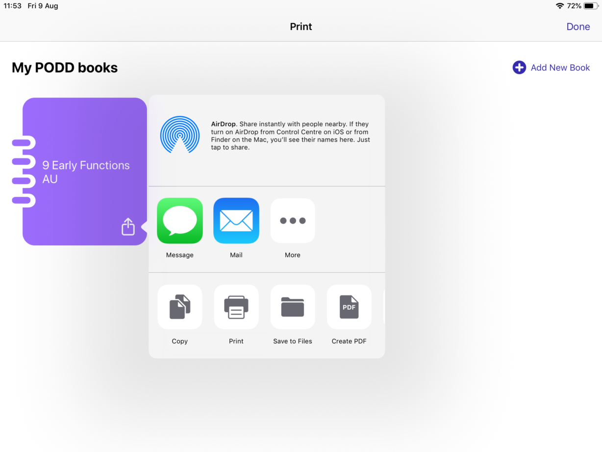 Export and print a PODD book - AssistiveWare