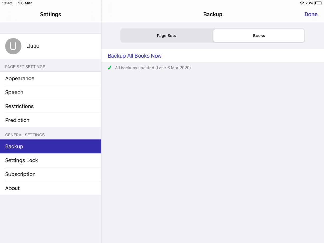 Backup and restore PODD books - AssistiveWare