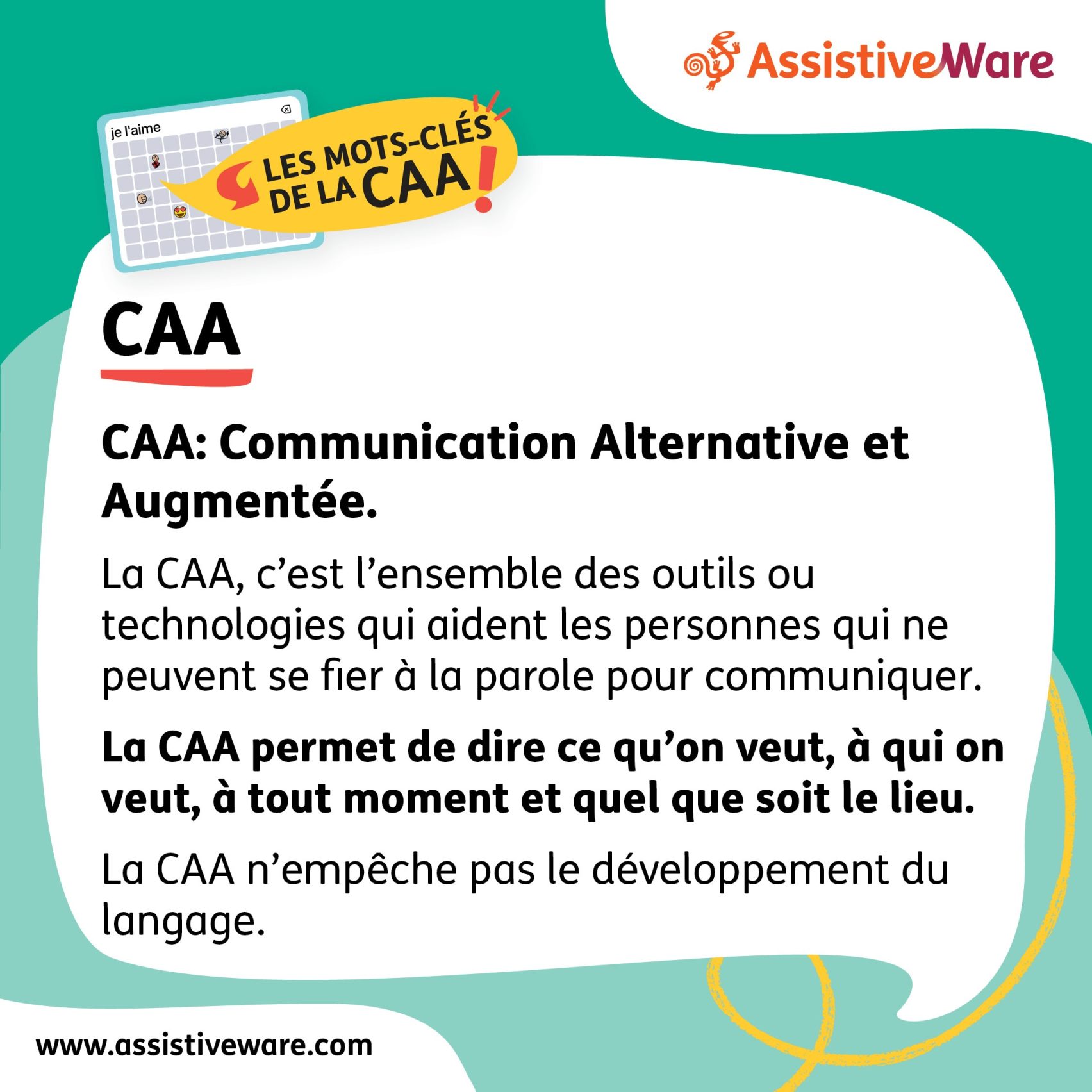 Aide de la CAA : Phrases courantes et mots-clés - AssistiveWare