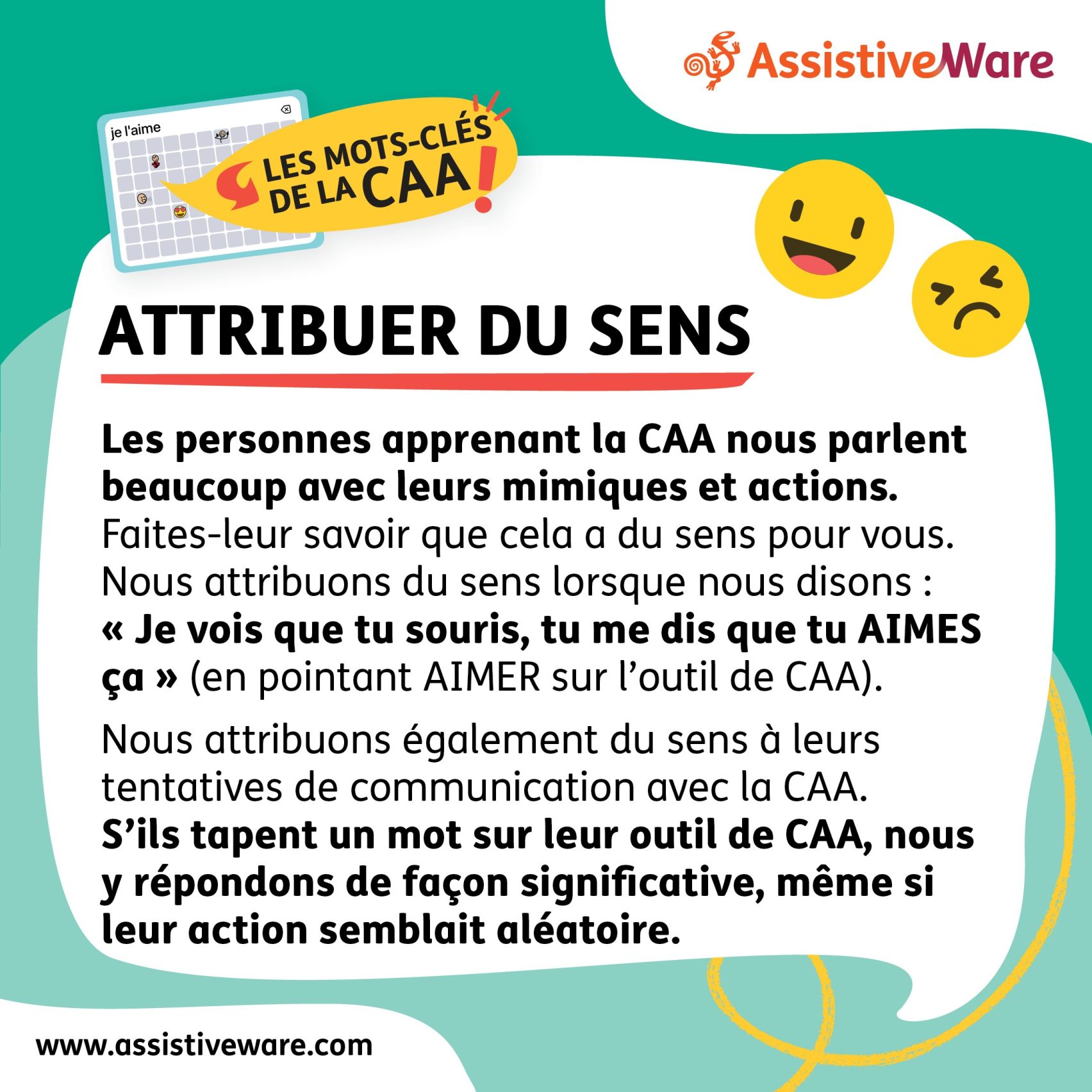 Aide de la CAA : Phrases courantes et mots-clés - AssistiveWare