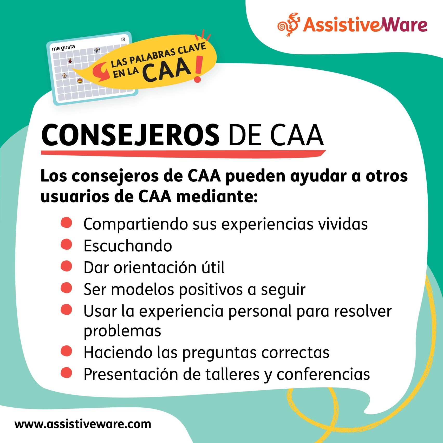 Ayuda sobre CAA: Frases comunes y palabras clave - AssistiveWare