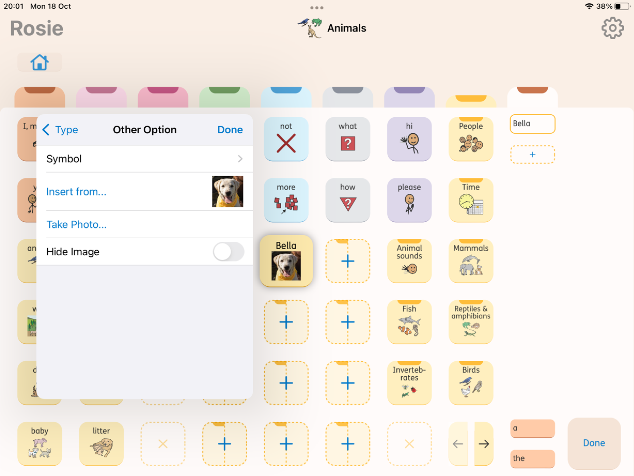Add buttons and folders - AssistiveWare