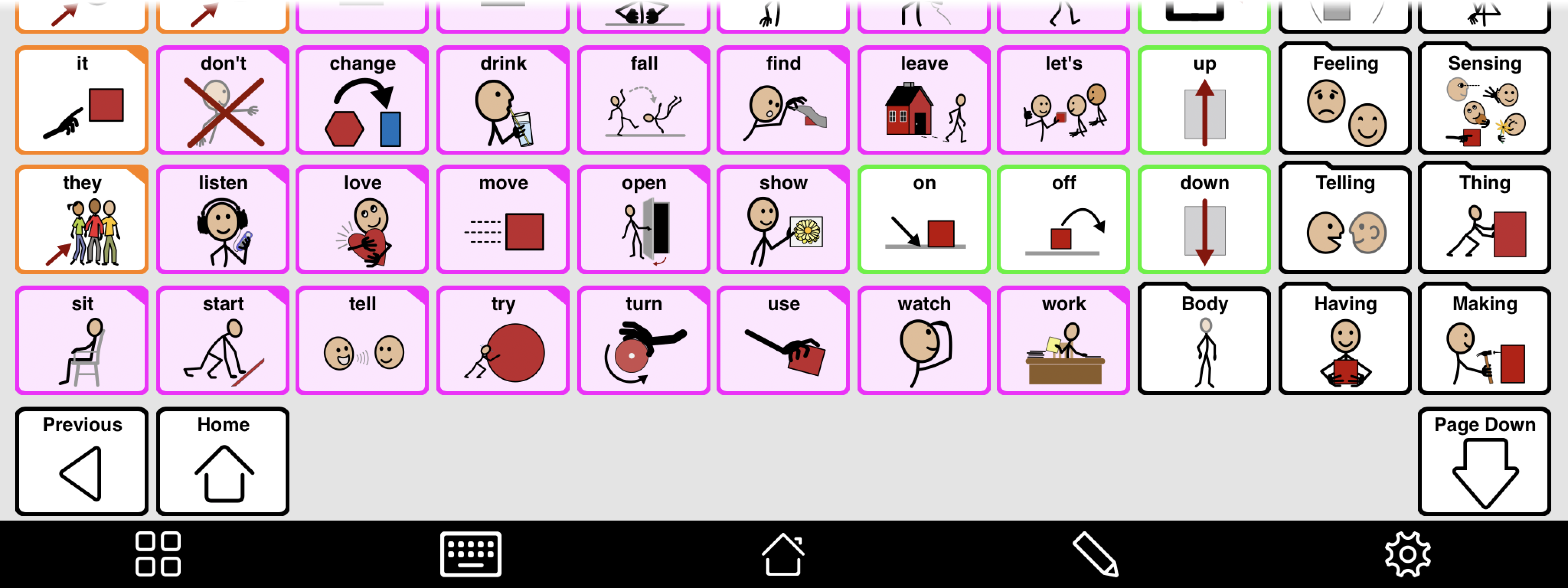 Gaps with Paging or Home/Previous buttons - AssistiveWare
